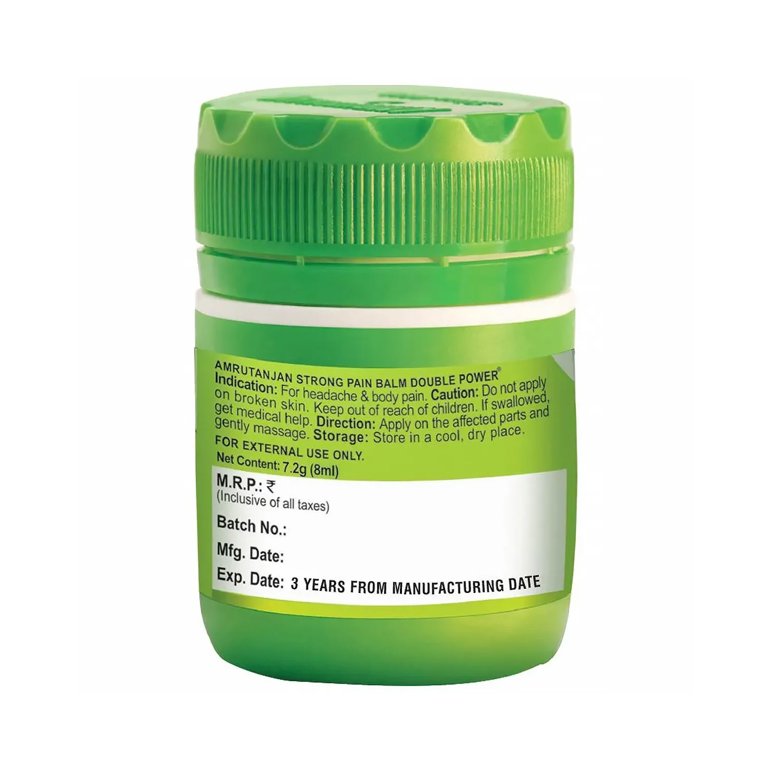 Amrutanjan Strong Pain Balm, Double Power - 8ml - Cureka - Online ...