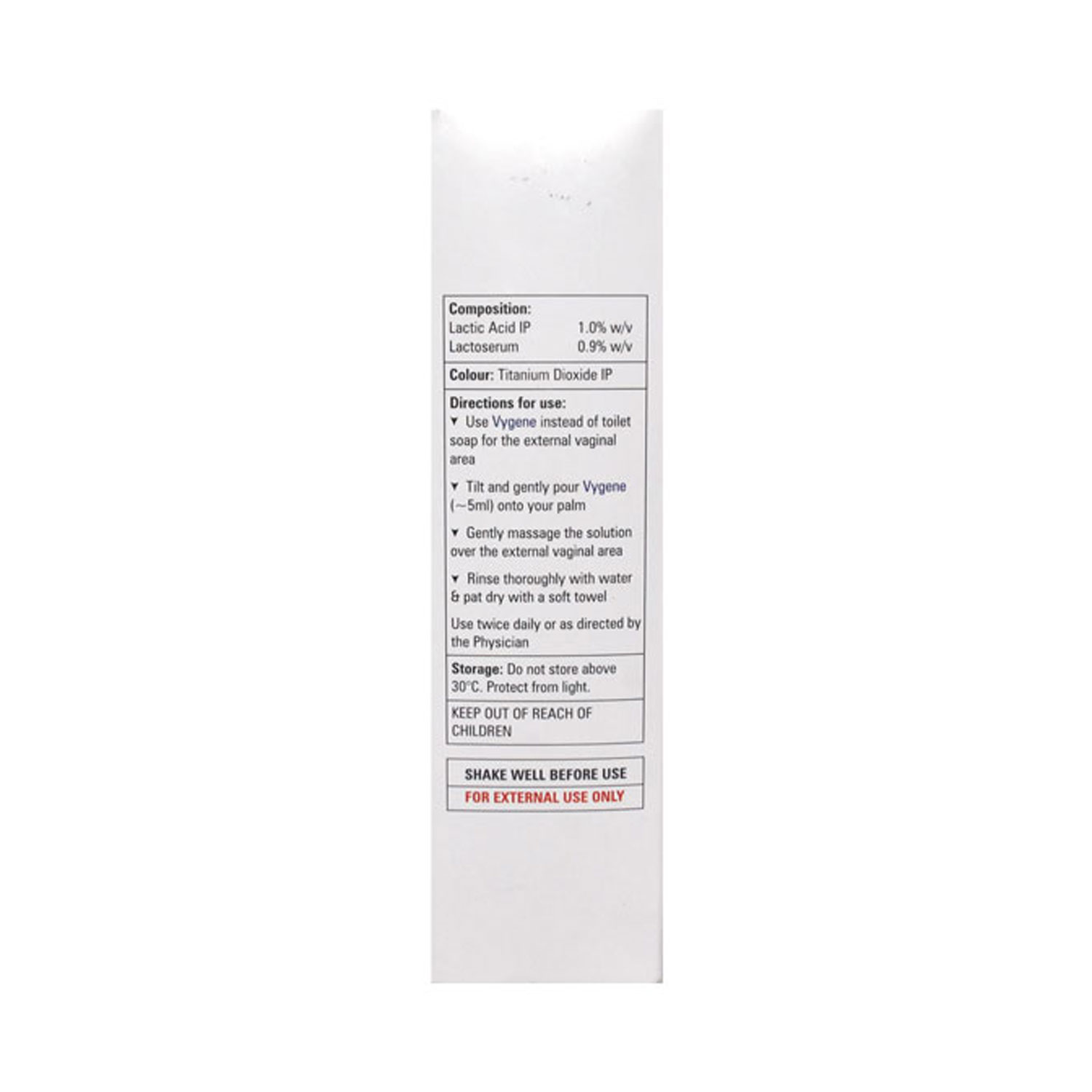 Buy Vygene Vaginal Wash 100ml - Cureka