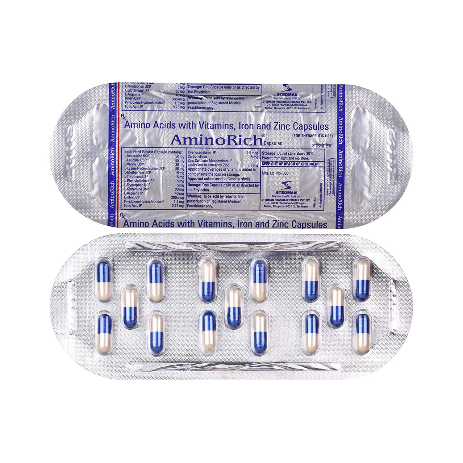 Aminorich Capsule - (15 Capsules) - Cureka - Online Health Care ...