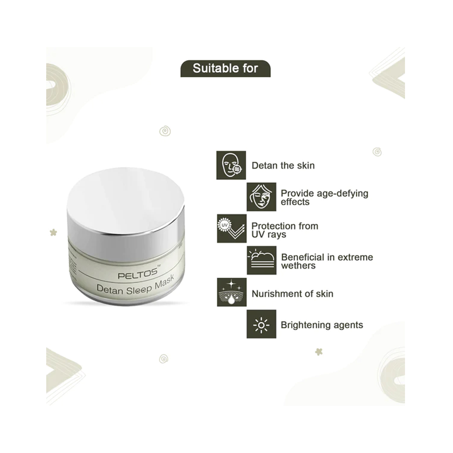 Buy Peltos Detan Sleep Mask 45g - Cureka