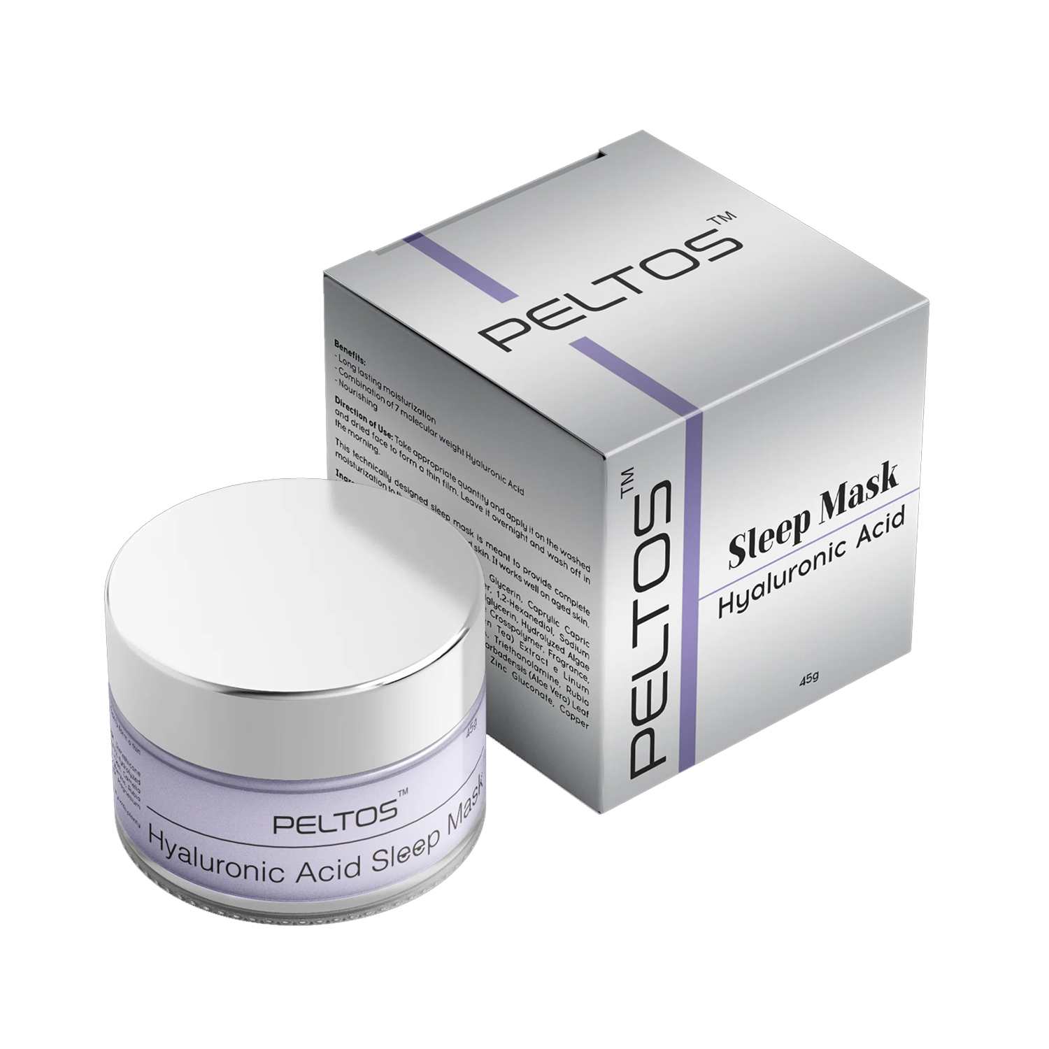 Buy Peltos Hyaluronic Acid Sleep Mask 45g - Cureka