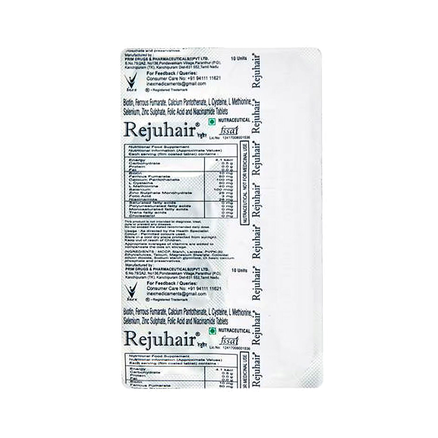 Rejuhair Tablet - (10 Tabs) - Cureka - Online Health Care Products Shop