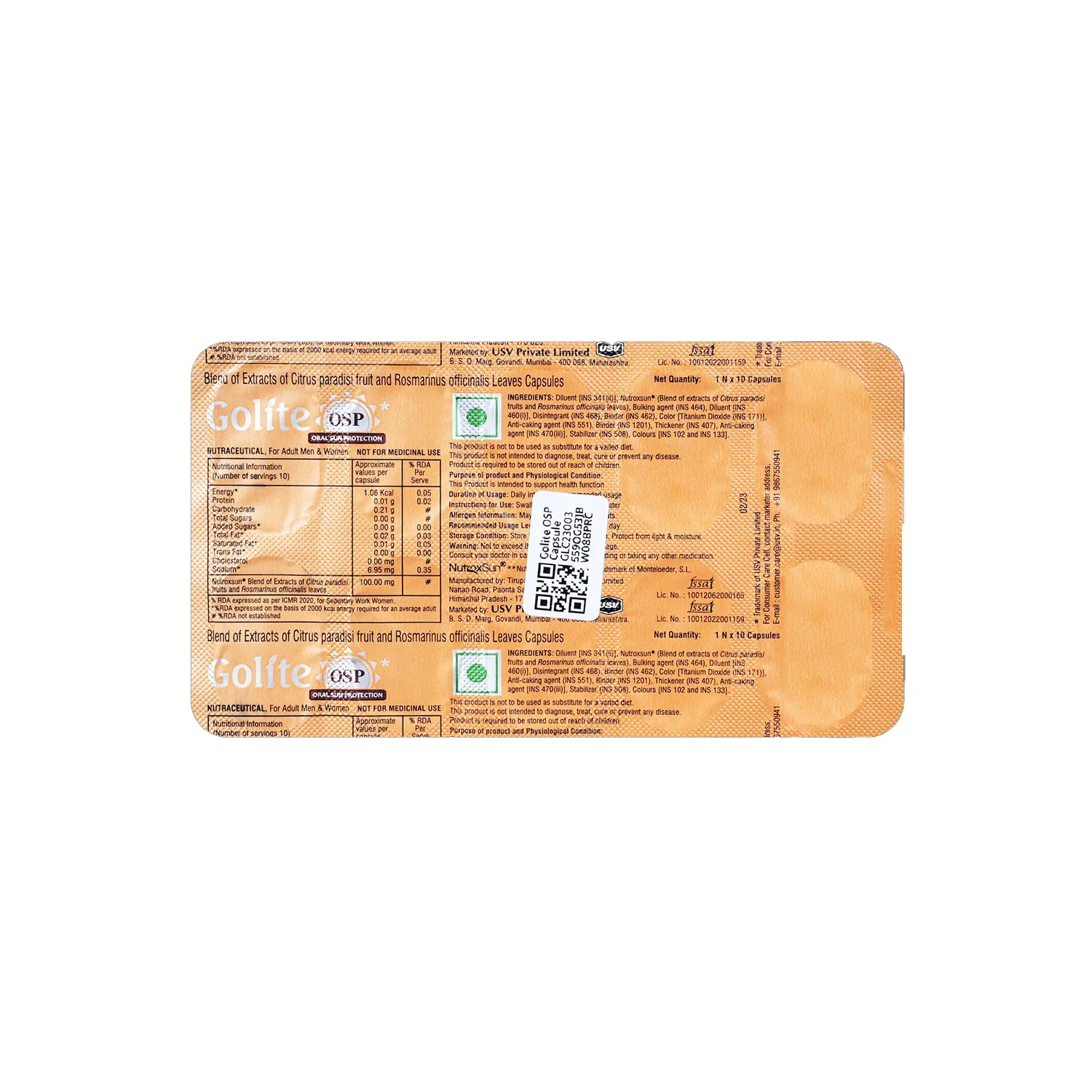 Golite OSP Capsule (1 x 10 capsules) - Cureka