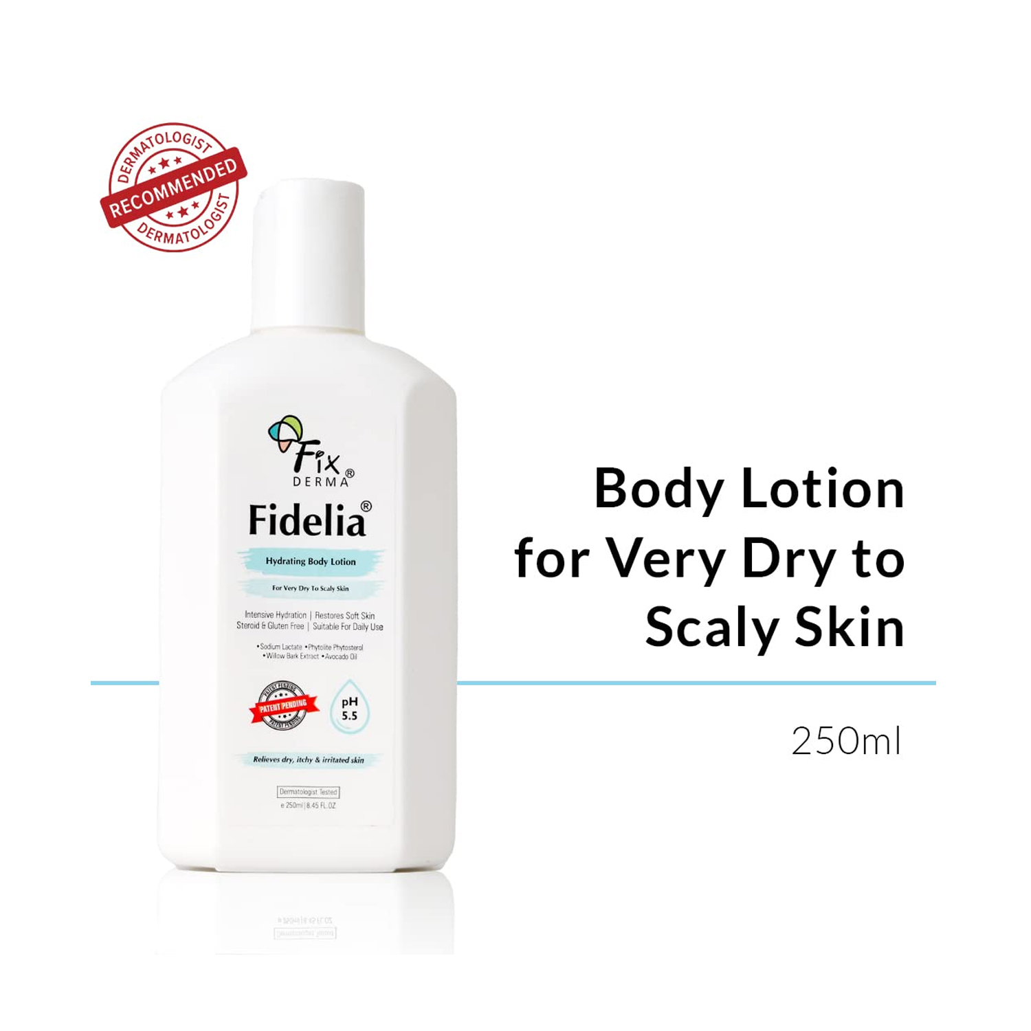 FixDERMA Fidelia Hydrating Body Lotion(250ml) - Cureka