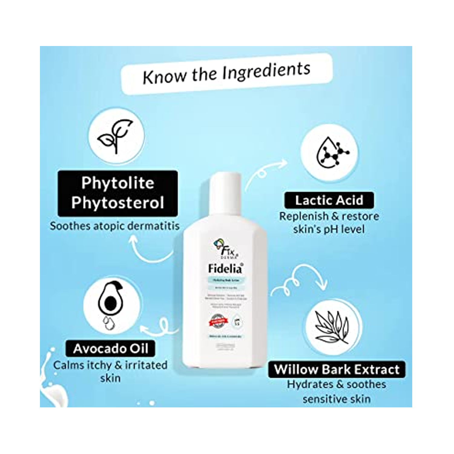 FixDERMA Fidelia Hydrating Body Lotion(250ml) - Cureka