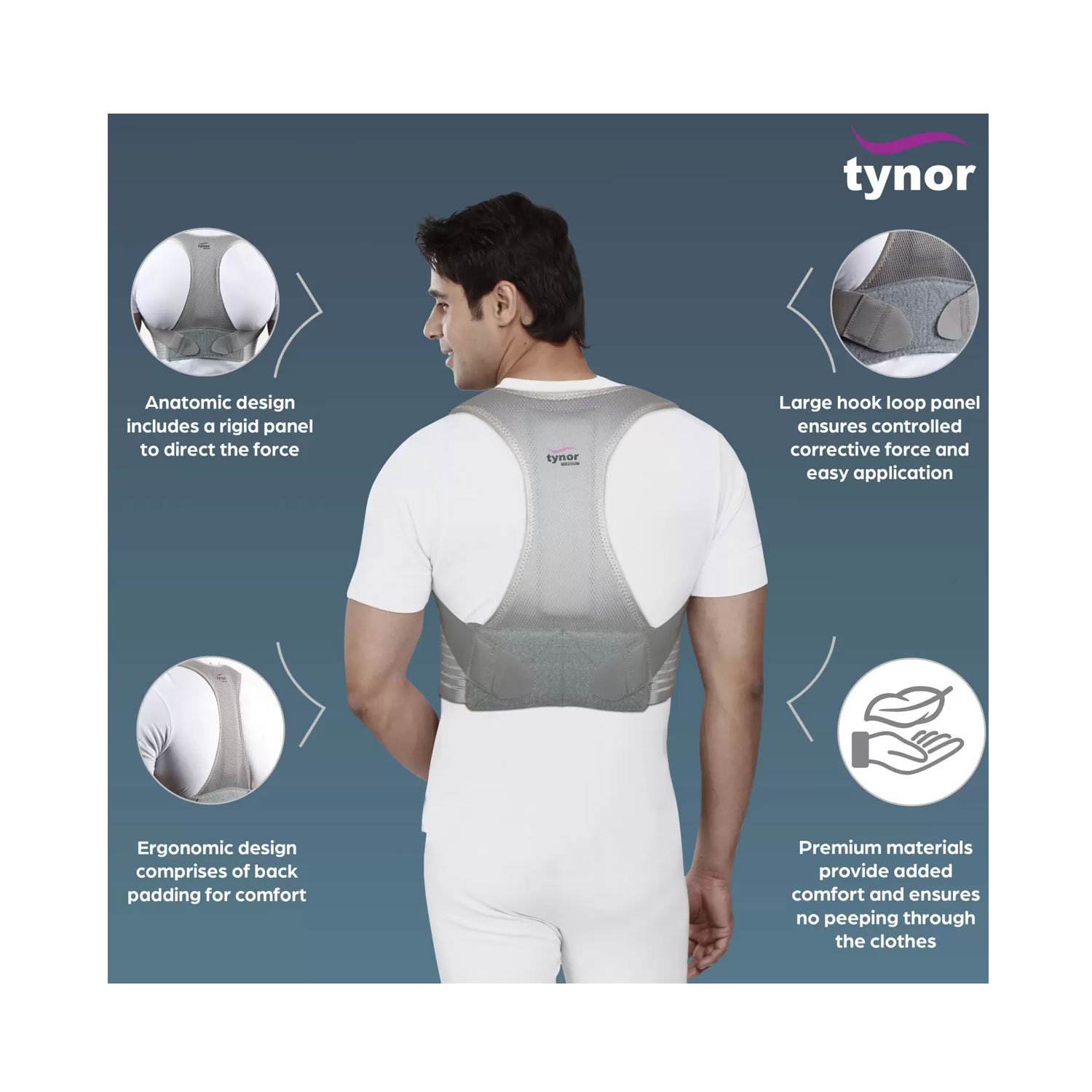 Tynor Posture Corrector Grey 1 Unit - Child A-33 - Cureka - Online ...