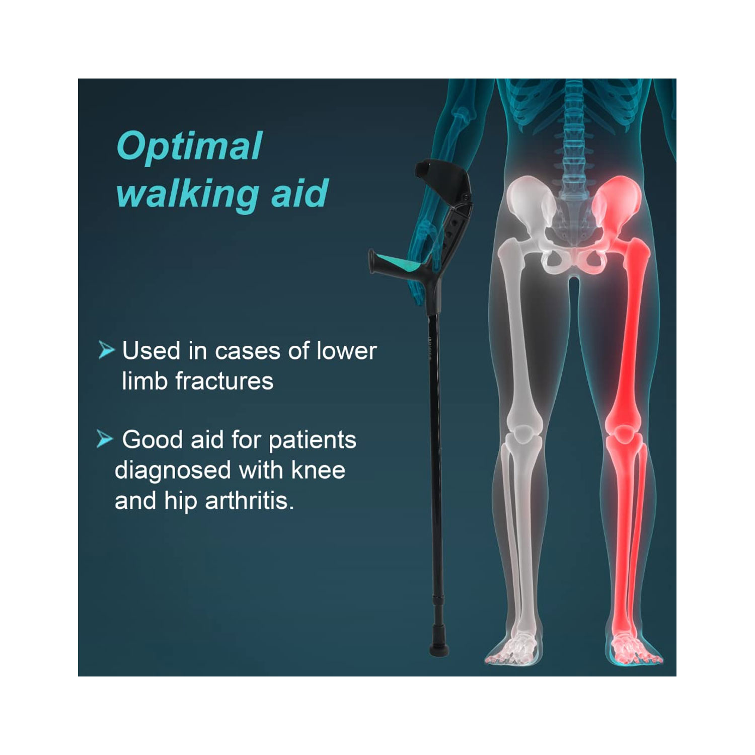 Tynor Elbow Crutch Adjustable L-13 (Universal) - Cureka - Online Health Care Products Shop