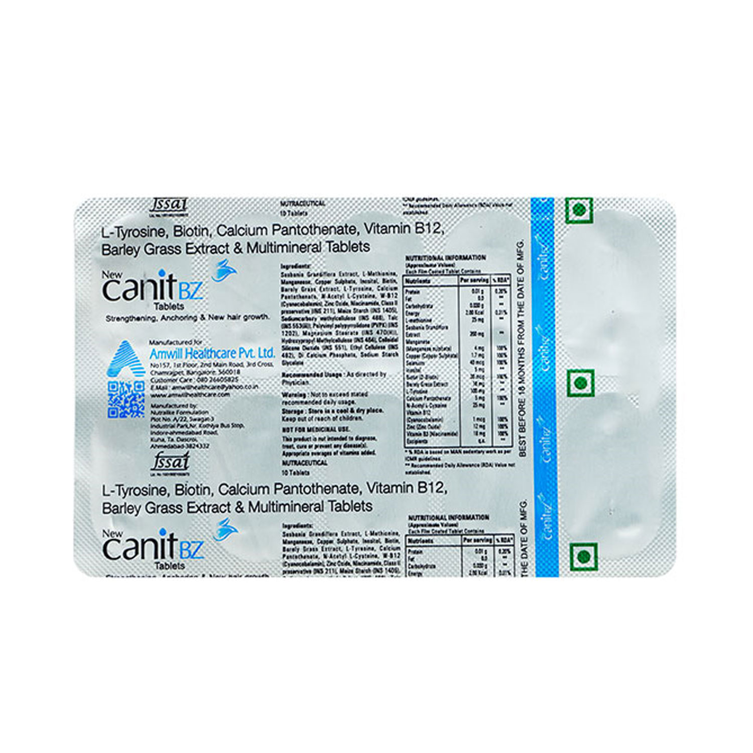 Amwill Canit BZ Tablet (10 Tablets) - Cureka - Online Health Care ...
