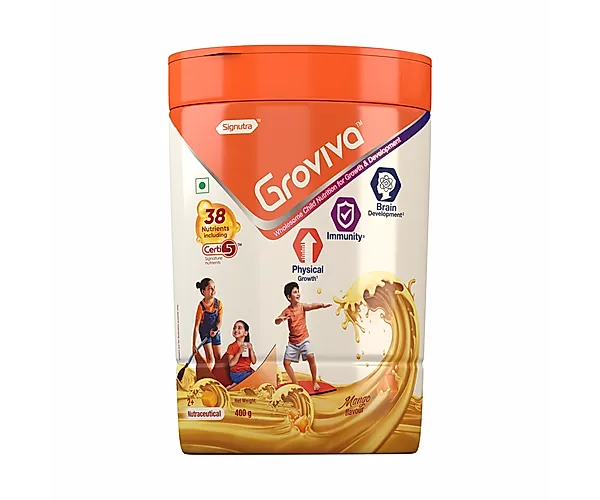 Groviva Child Nutrition Supplement Jar (Mango Flavour) 400g