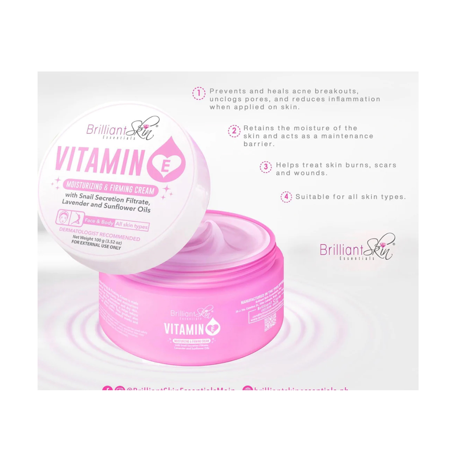 Brilliant Skin Essential Vitamin E Cream 100g - Cureka - Online Health ...
