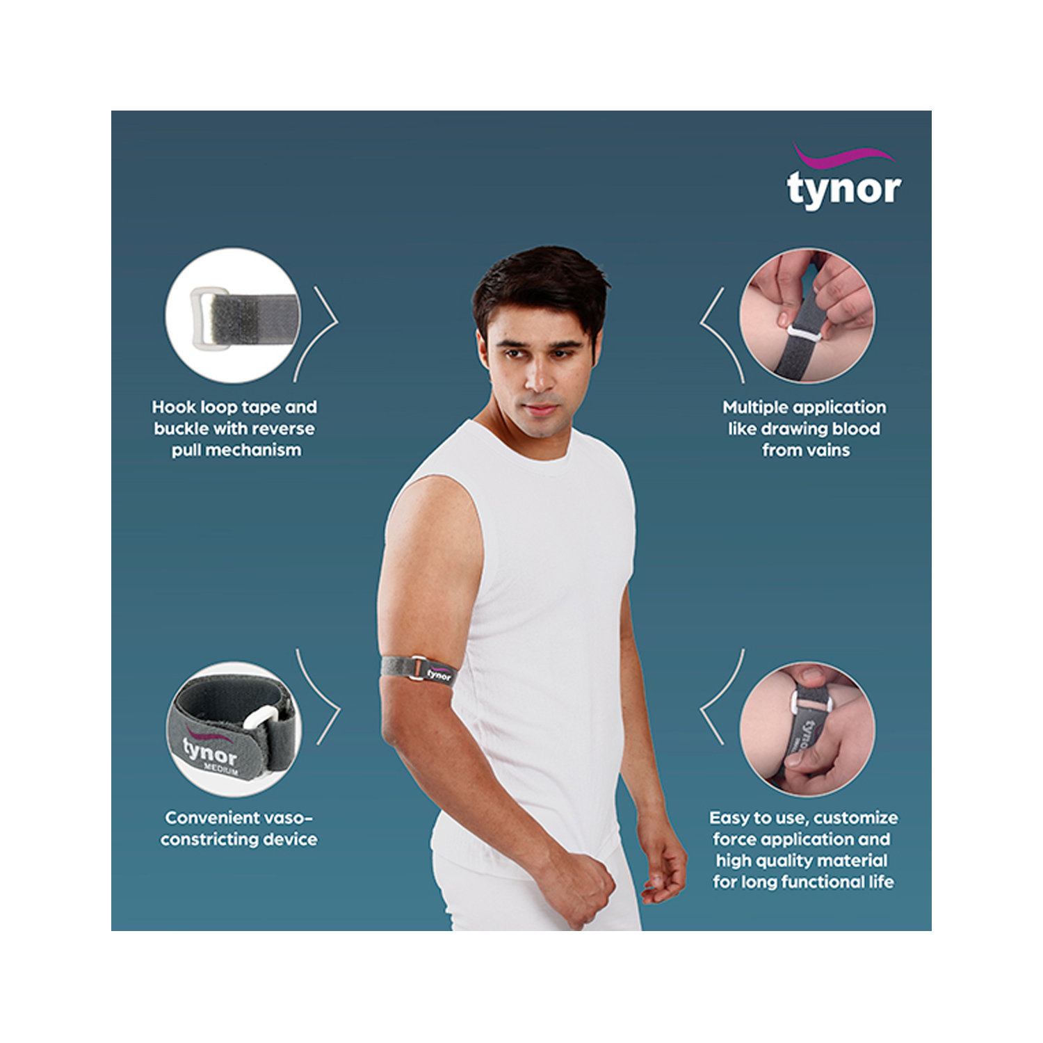 Tynor Tourniquet Grey 1 Unit Large I-01 (Pack of 2) - Cureka - Online ...