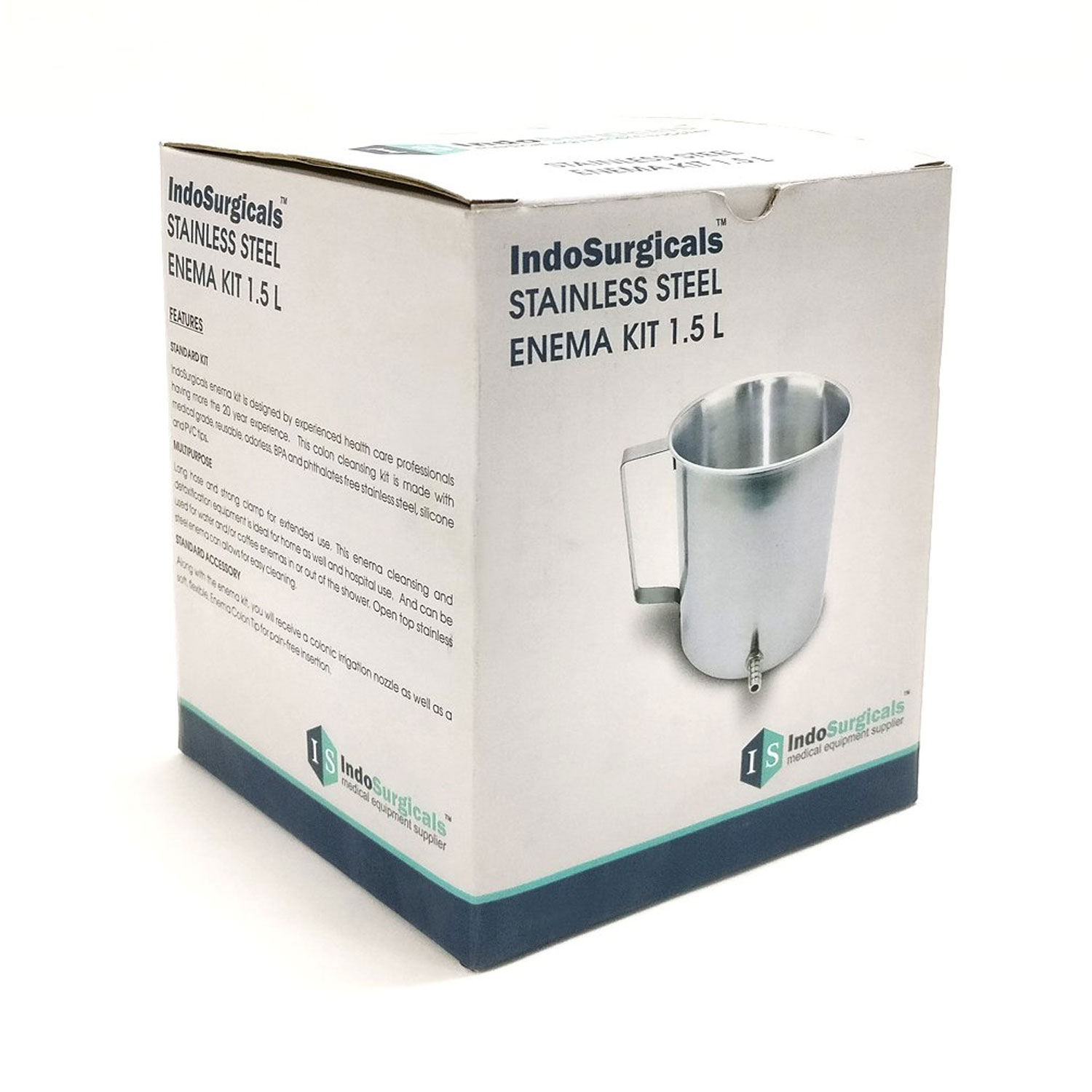 IndoSurgicals Enema Kit (Stainless Steel) 14032 - 1500ml - Cureka ...