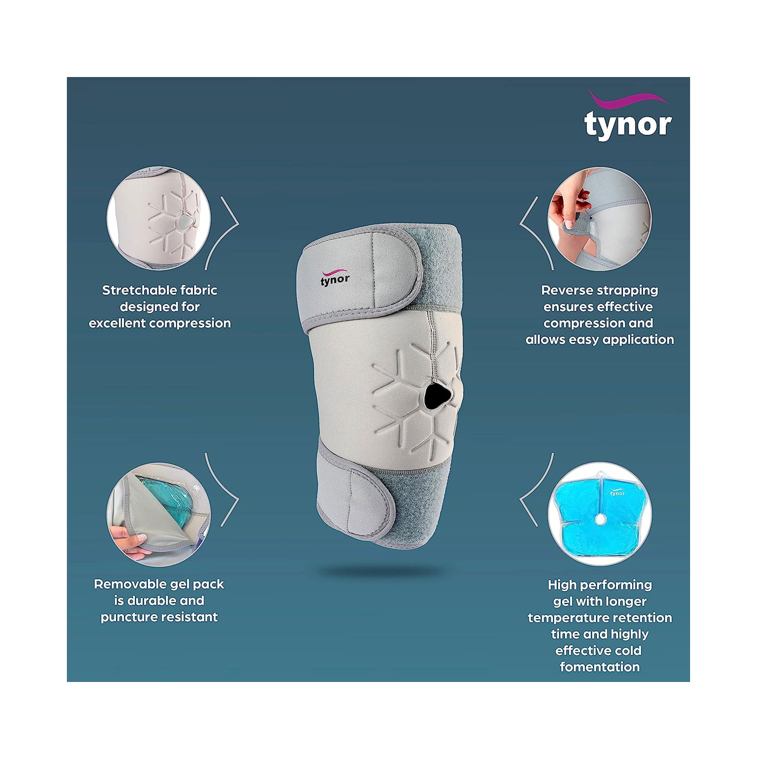 Tynor Cool Pack Knee Wrap I-02 (Universal) - Cureka - Online Health ...