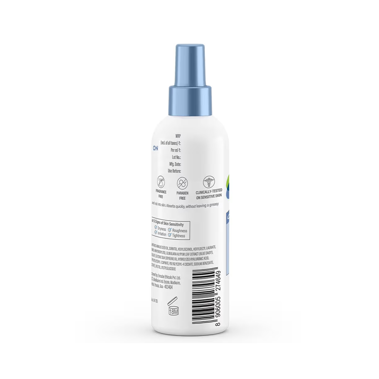 Cetaphil Optimal Hydration Body Spray Moisturizer 207ml - Cureka