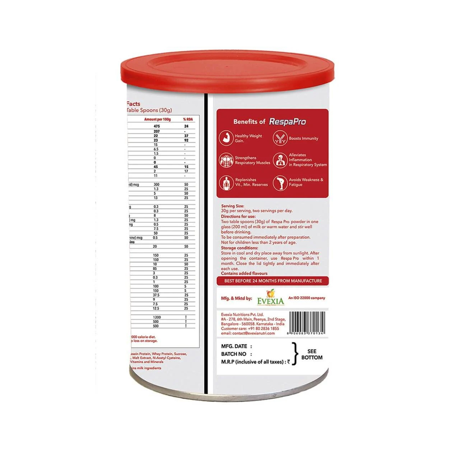 Evexia RespaPro -Vanilla Flavour 200g - Cureka - Online Health Care ...