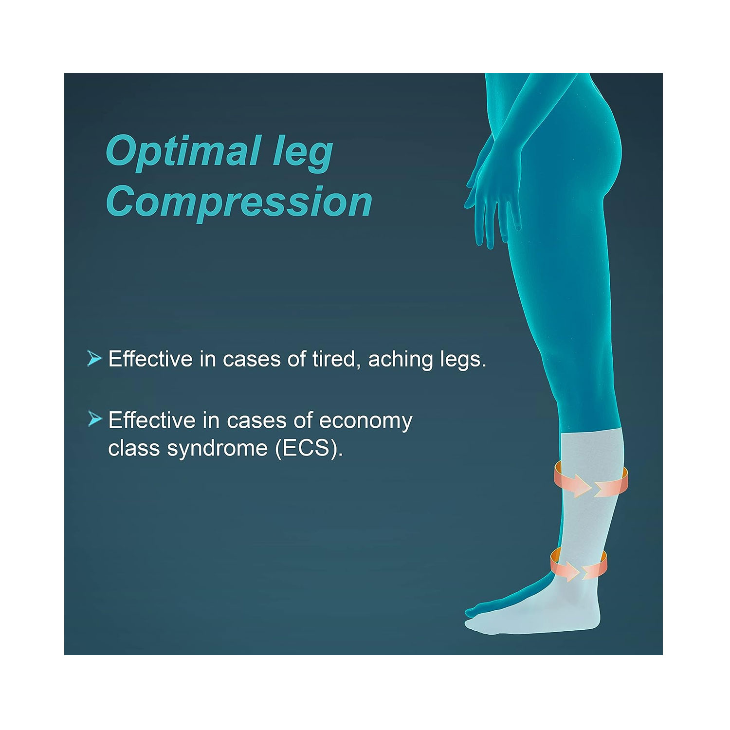 Tynor DVT Stocking Knee High Pair I-66 (Small) - Cureka