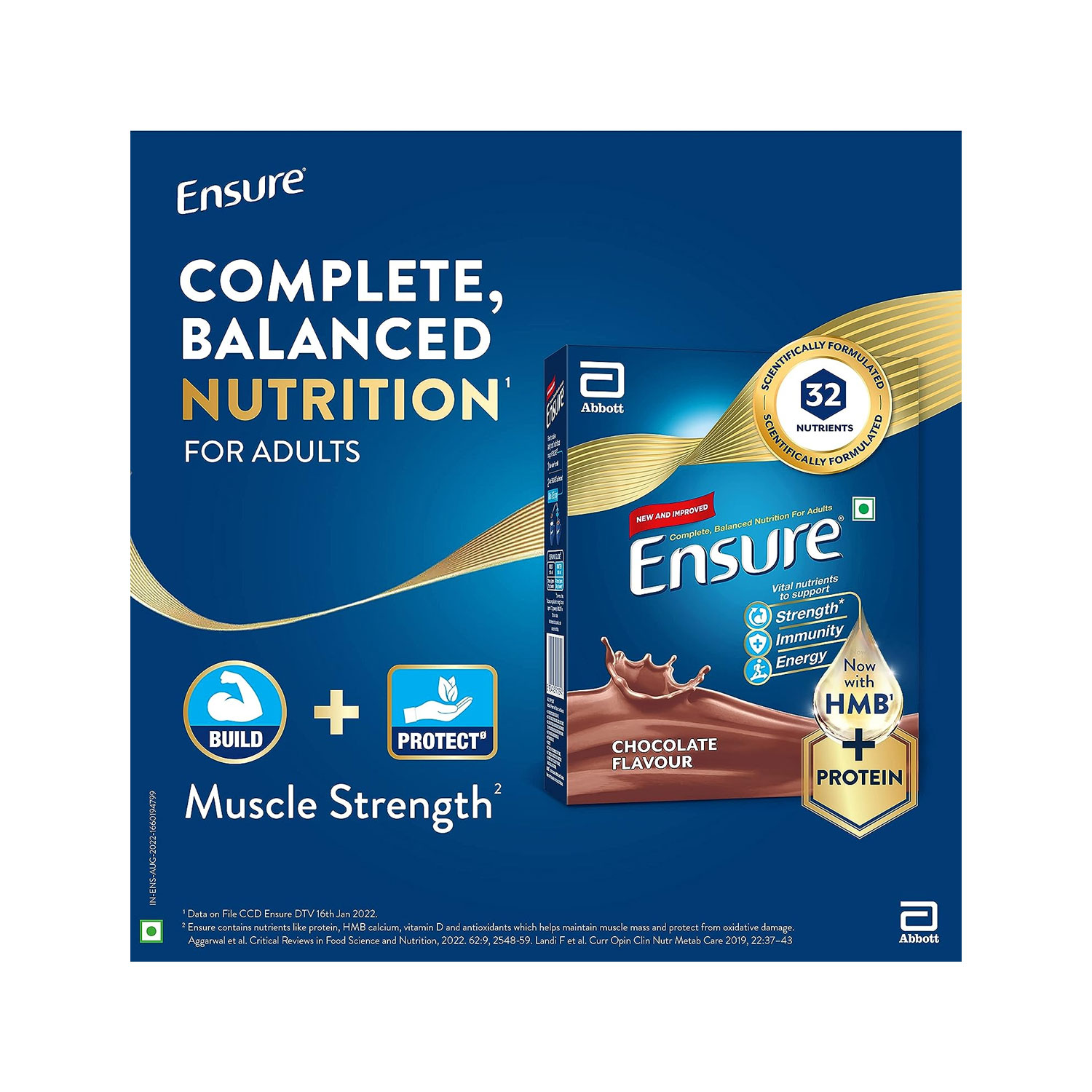 Ensure Complete Balanced Nutrition Chocolate Flavor 200gm