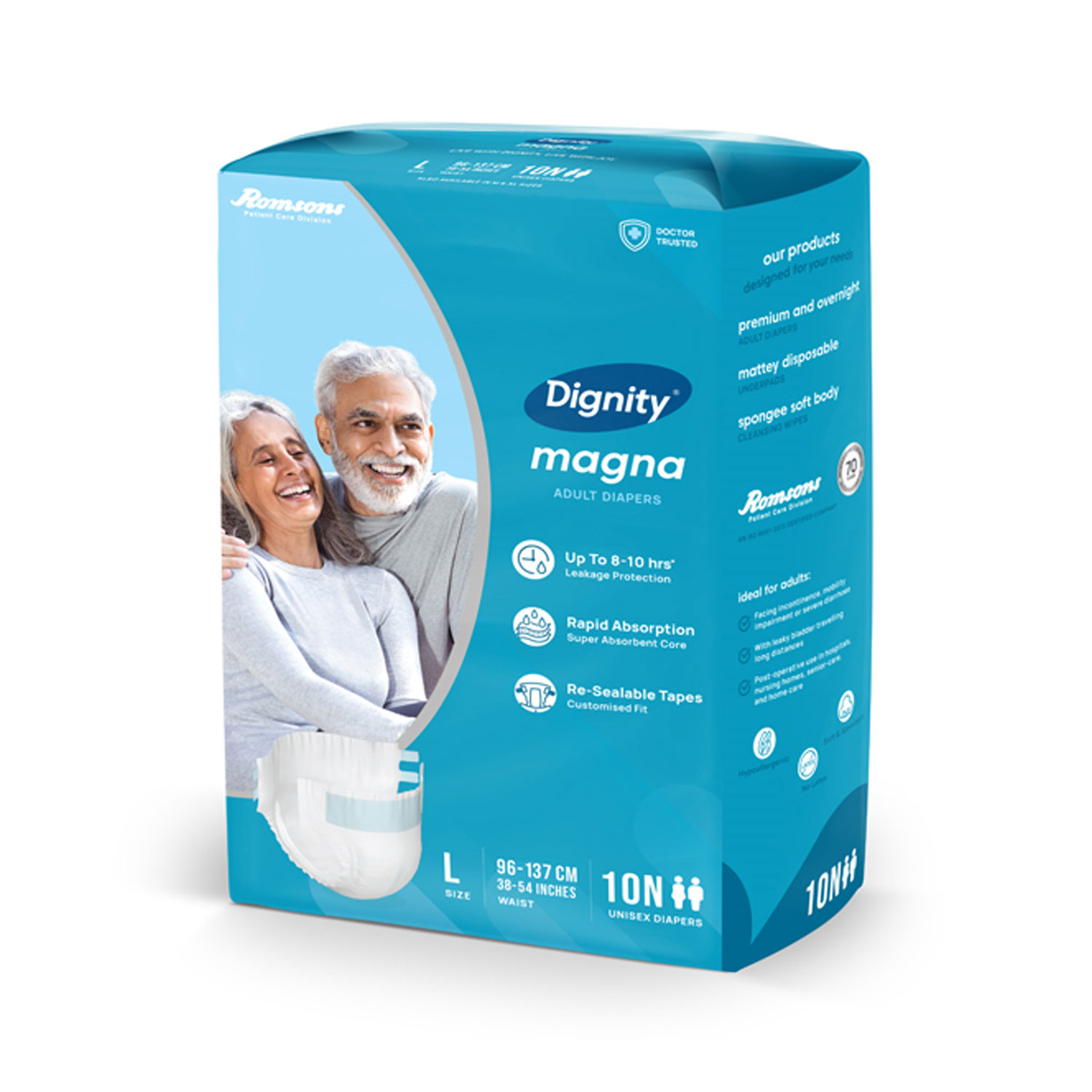 Buy Romsons Magna Adult Diaper – M ₹385 best offer prices online from ...