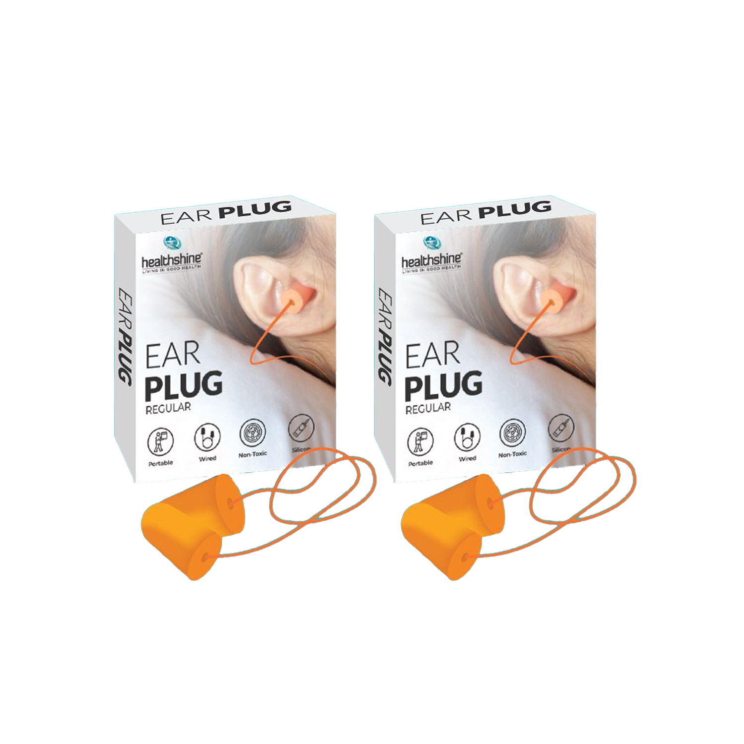 Healthshine Ear Plugs Orange (Pack Of 2) - Cureka - Online Health Care ...
