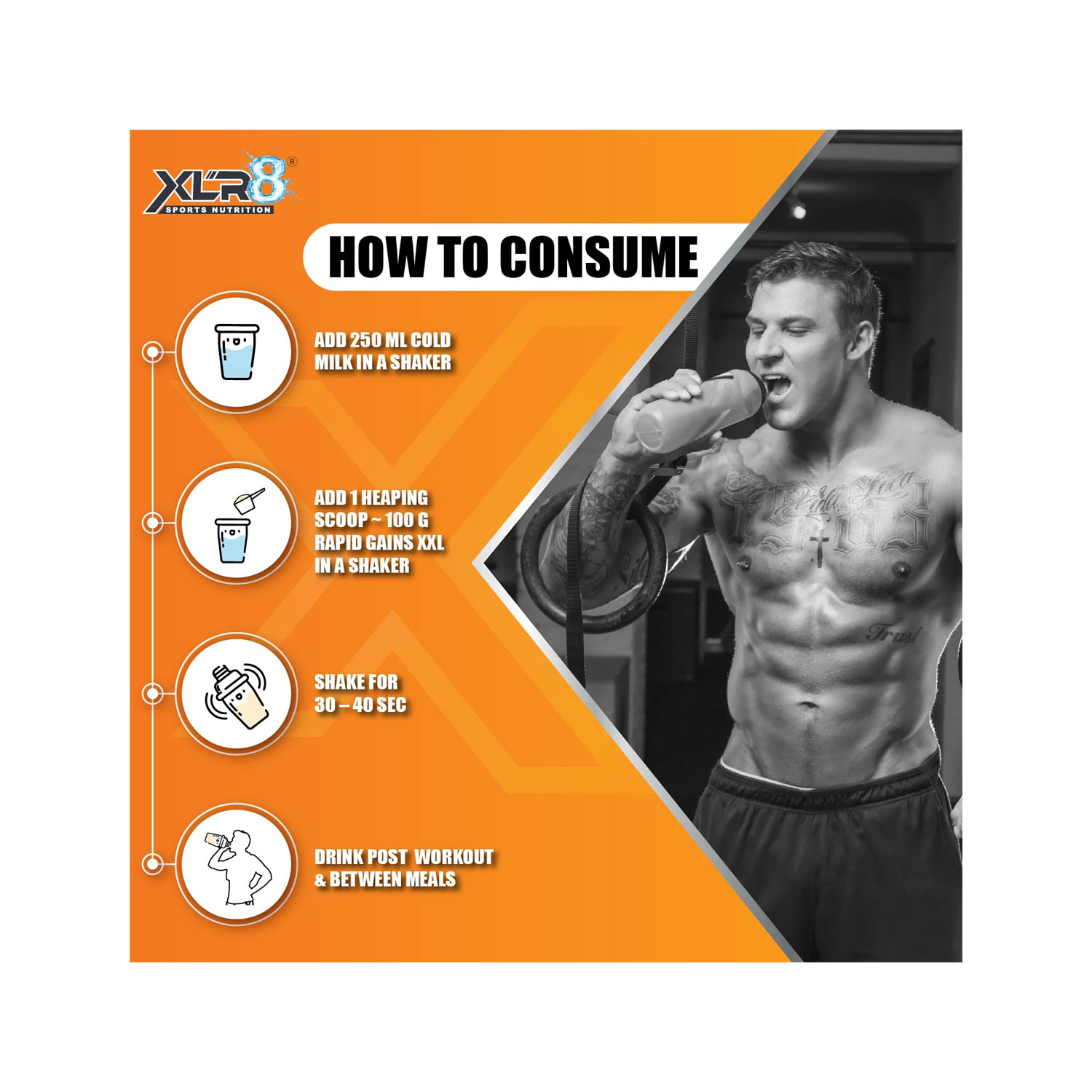 Six Pack Nutrition Rapid Gains XXL High Protein Weight Gain Powder ...