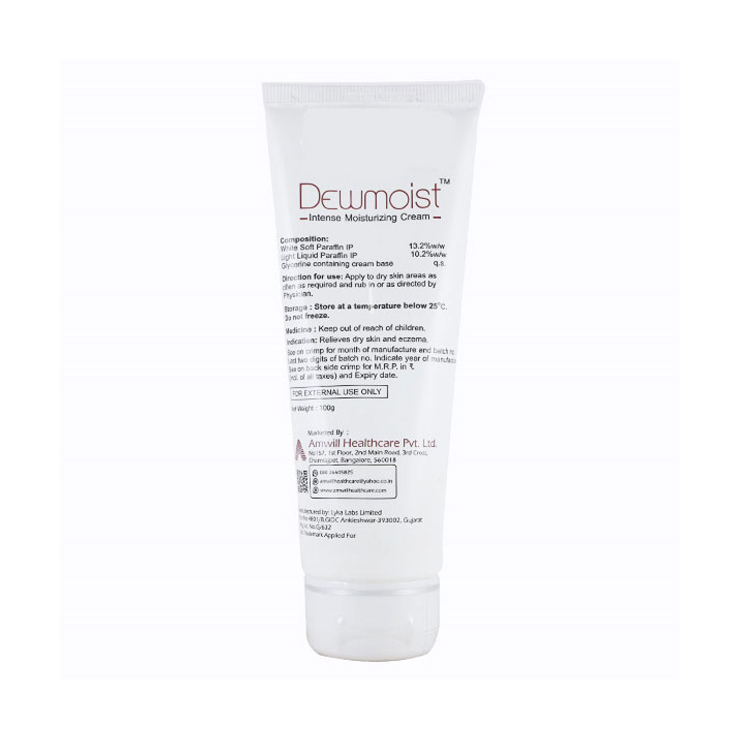 Amwill Dewmoist Intense Moisturizing Cream 100ml - Cureka
