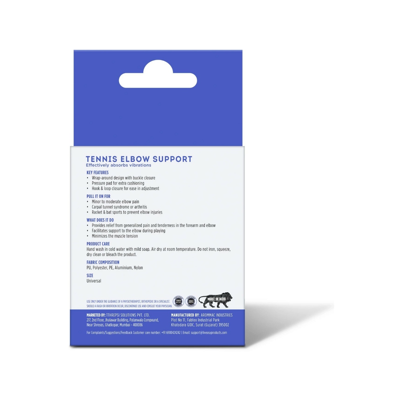 Liveasy Ortho Care Tennis Elbow Support Universal - Cureka