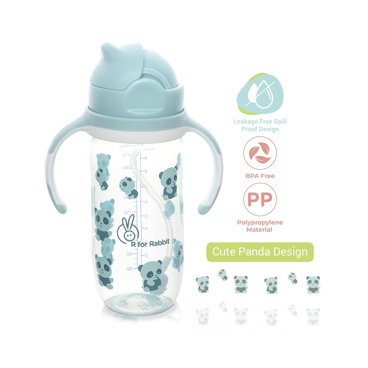 R for Rabbit Bubble Spill Free Baby Sipper 300ml (Blue) - Cureka ...