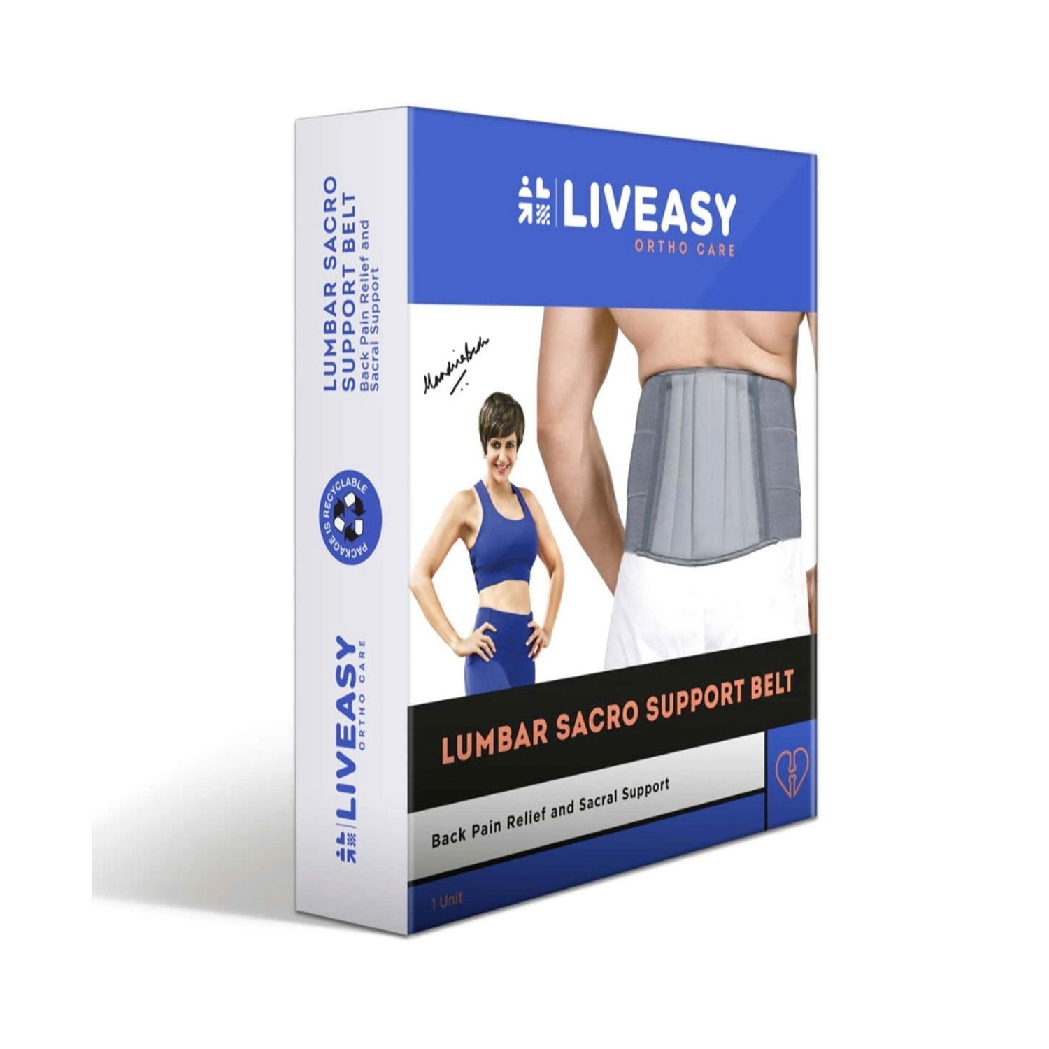 Liveasy Ortho Care Lumbar Sacro Support Belt Large - Cureka