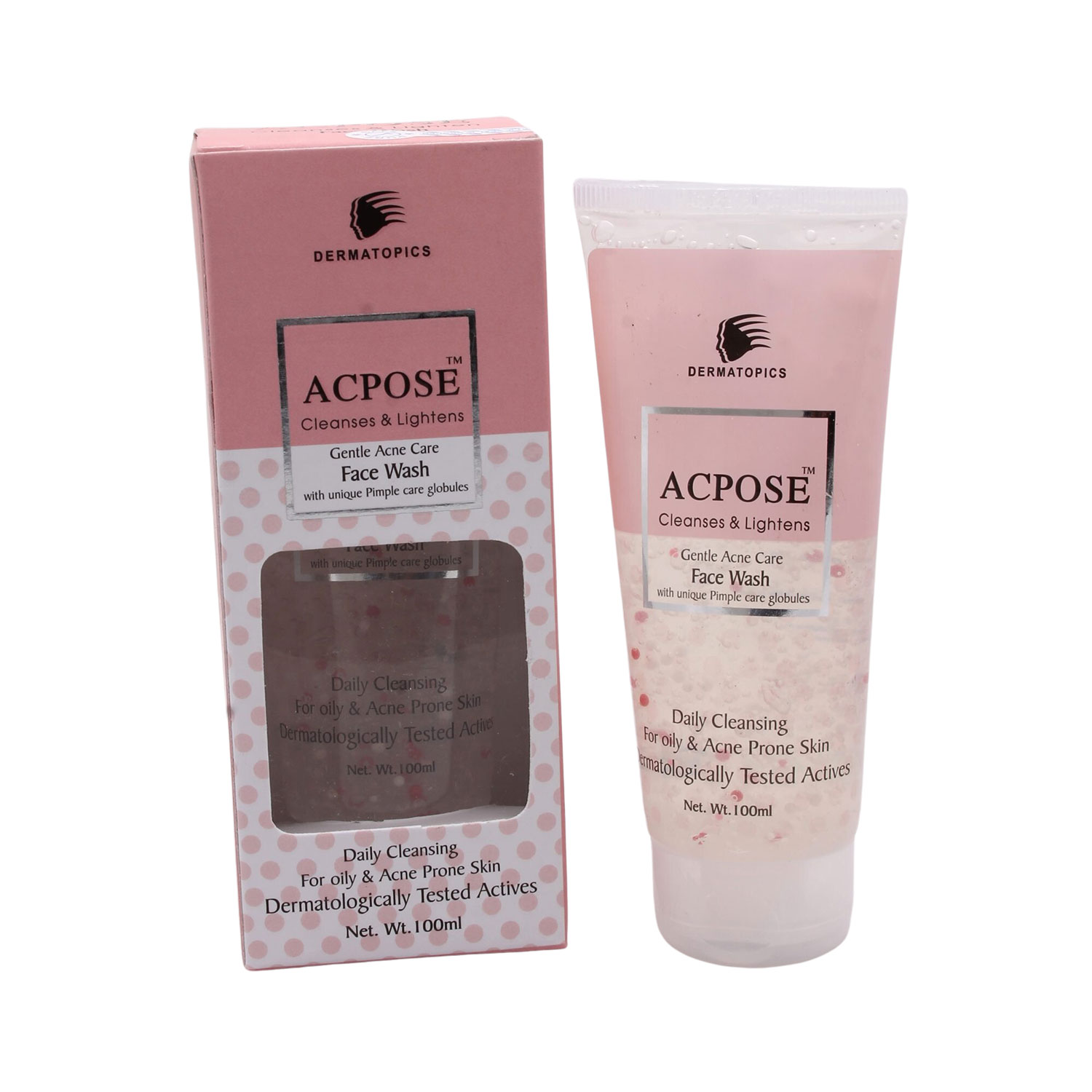 Derma Topics Acpose Face Wash 100ml - Cureka