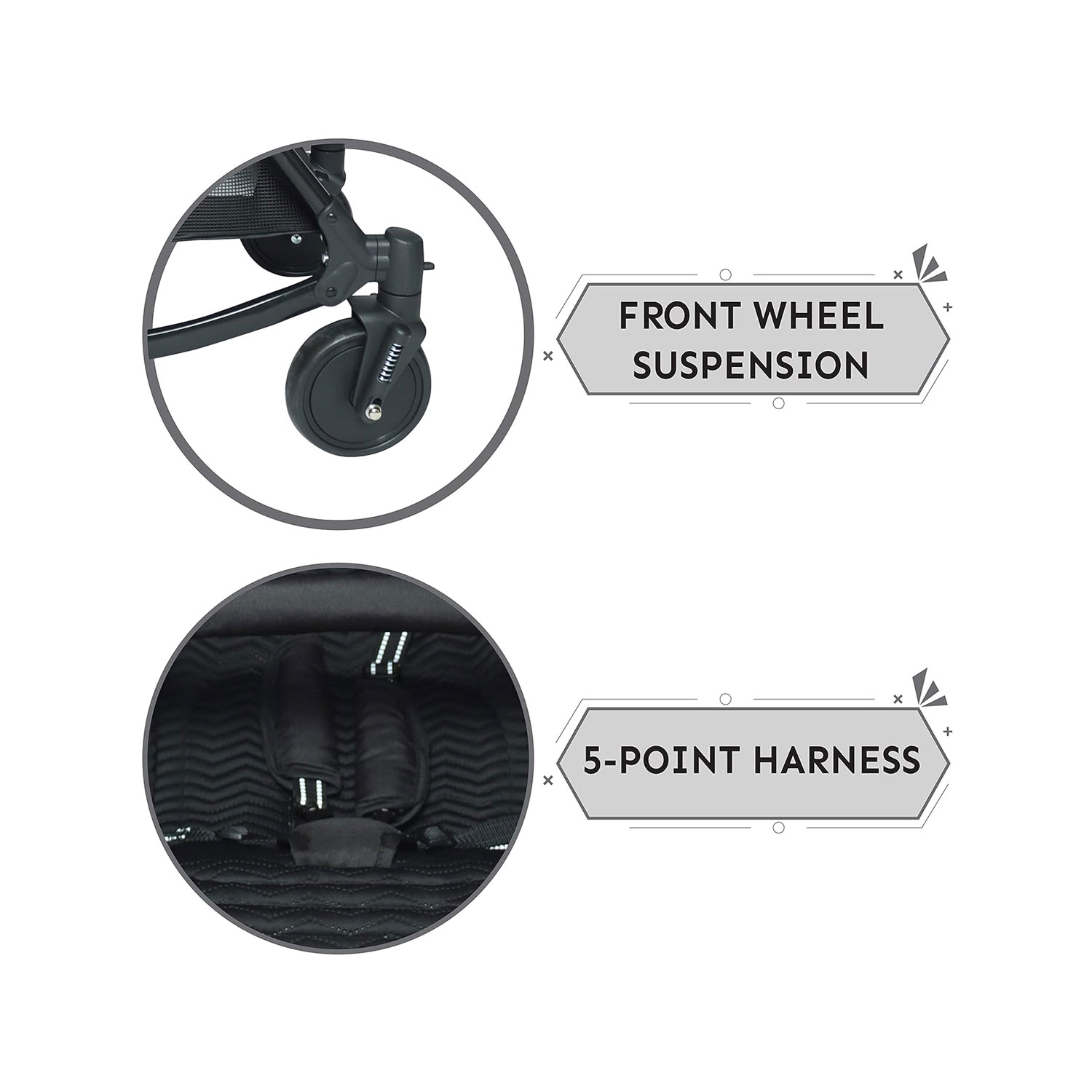 R for Rabbit Rock N Roll Stroller for Babies 0 to 36 Months Black ...