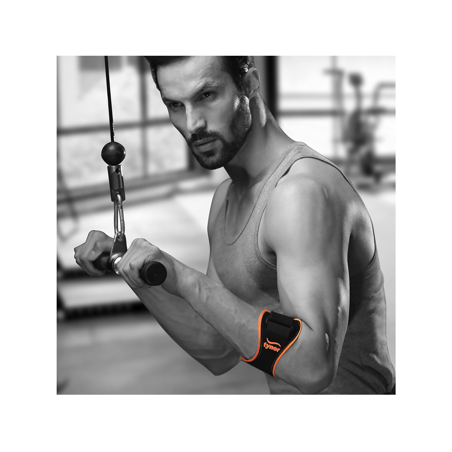 Tynor Tennis/Golfer’s Elbow Support Pro Universal Black Orange