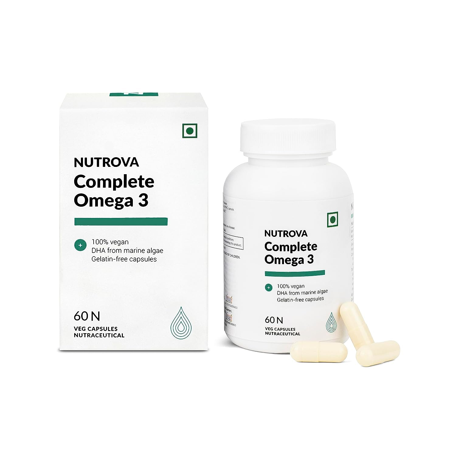 Nutrova Complete Omega 3 Capsules (60 Nos) - Cureka