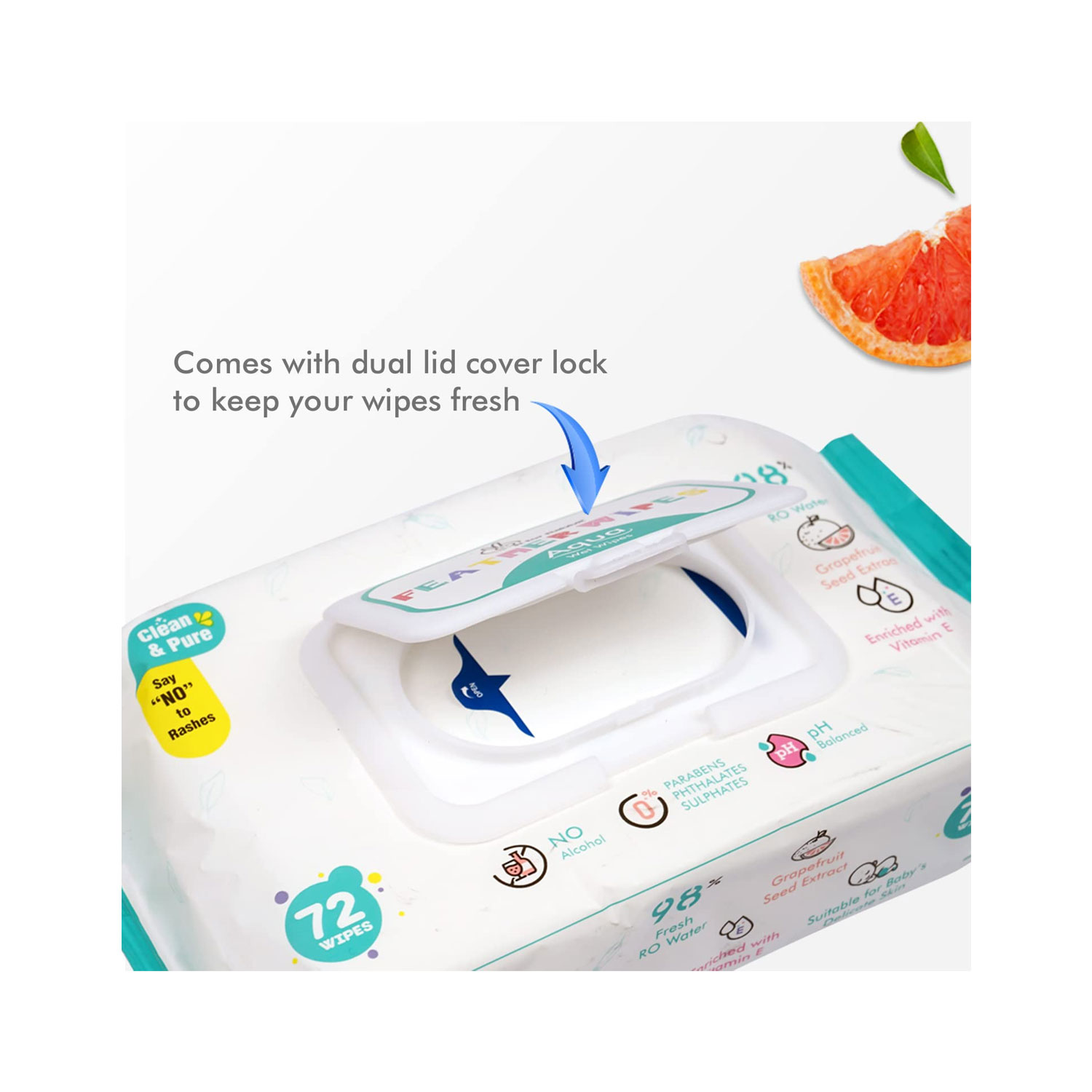 R for Rabbit Feather Aqua Baby Wipes (72Wipes) - Cureka - Online Health ...
