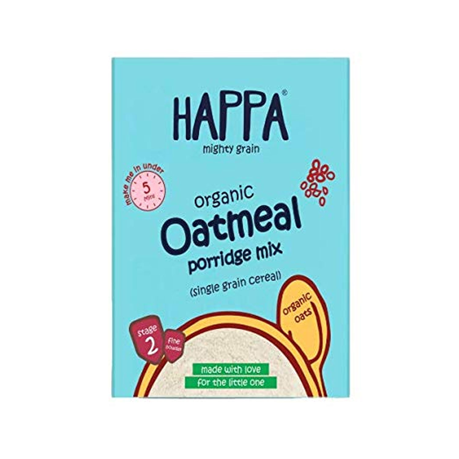 Happa Organic Oatmeal Porridge Mix, Stage 2, 6 Months+ 200g - Cureka ...