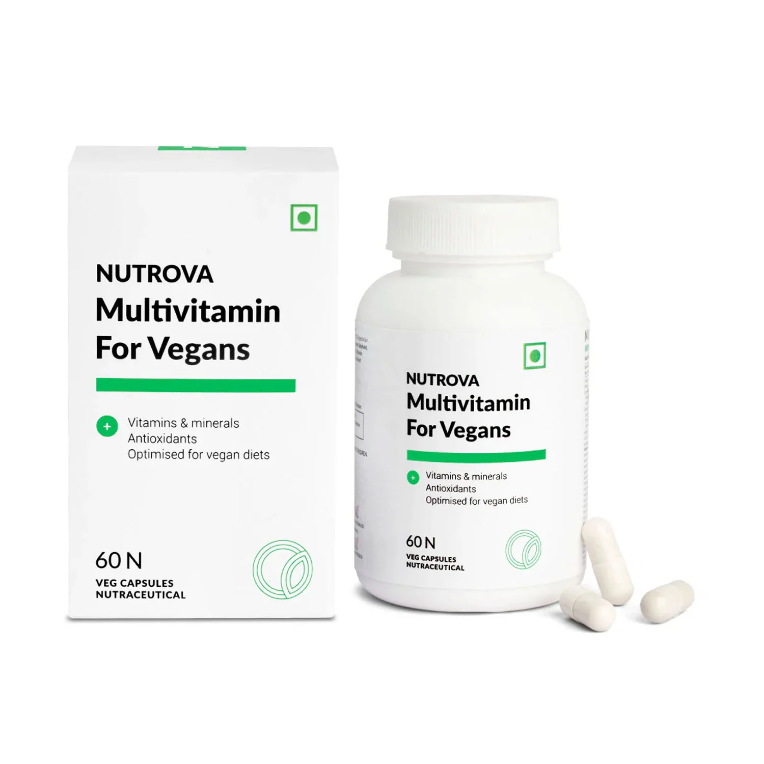 Nutrova Multivitamin For Vegans Capsules (60 Nos) - Cureka