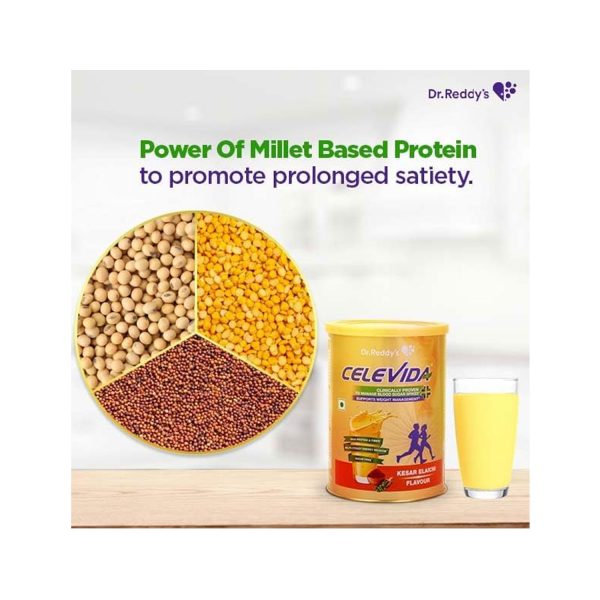 Celevida Protein Powder Drink for Diabetes Kesar Elaichi Flavour 400g ...