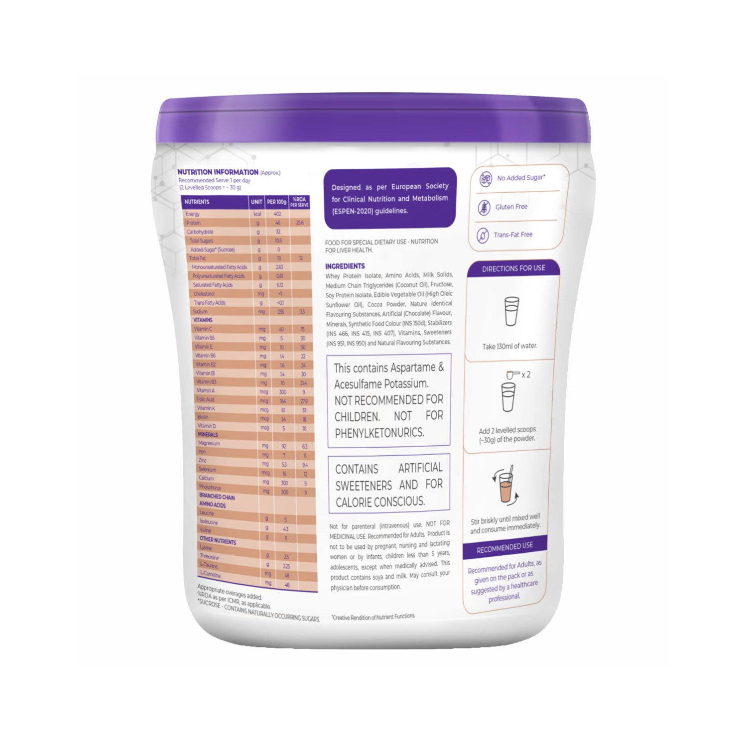 Celevida LIV Chocolate Powder 400g - Cureka