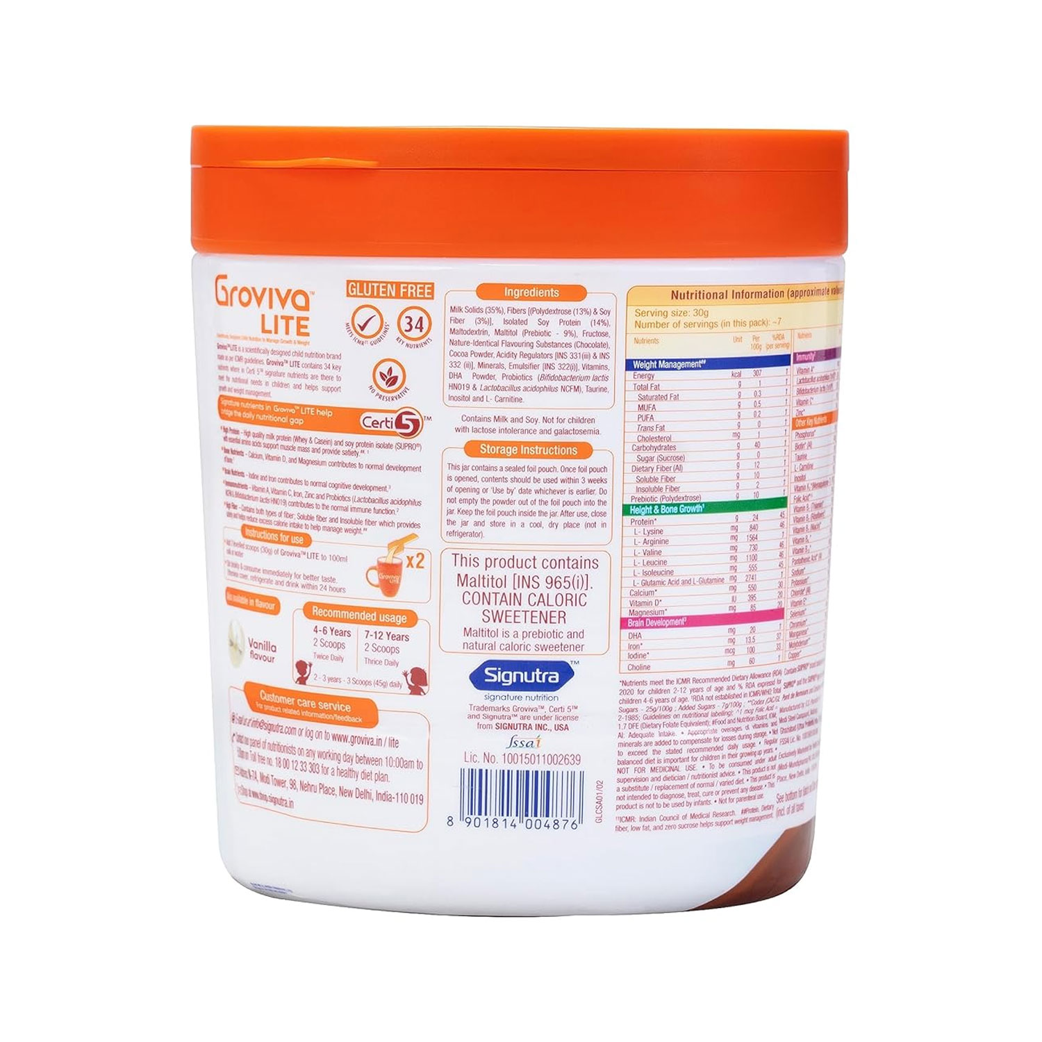 Signutra Groviva Lite Nutritional Supplement for 2+years Child ...