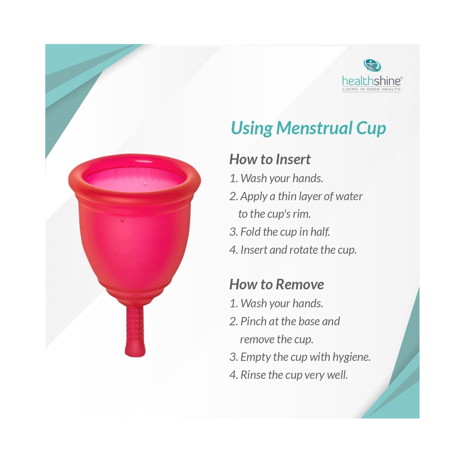 Buy Healthshine Reusable Menstrual Cup Large - Cureka