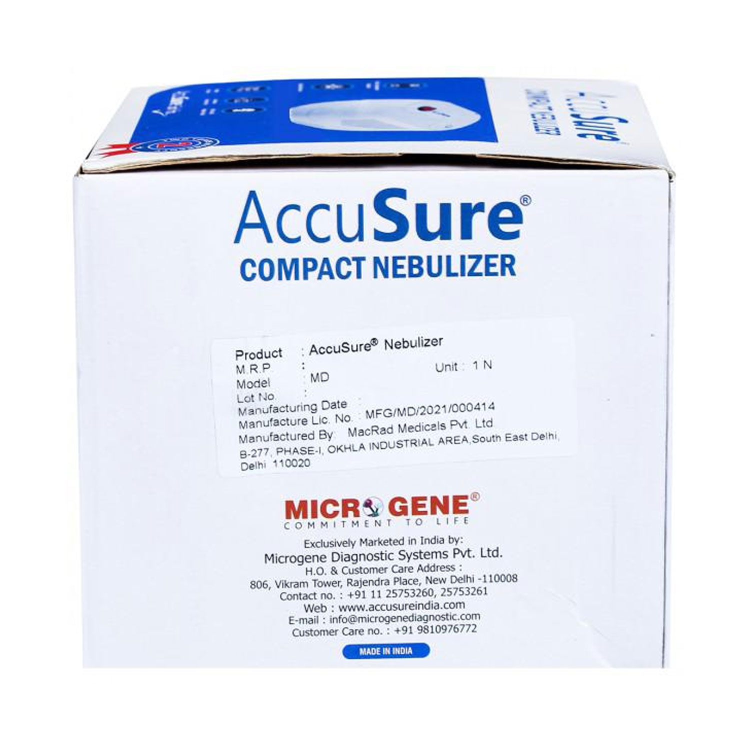 Accusure Compact Nebulizer - Cureka
