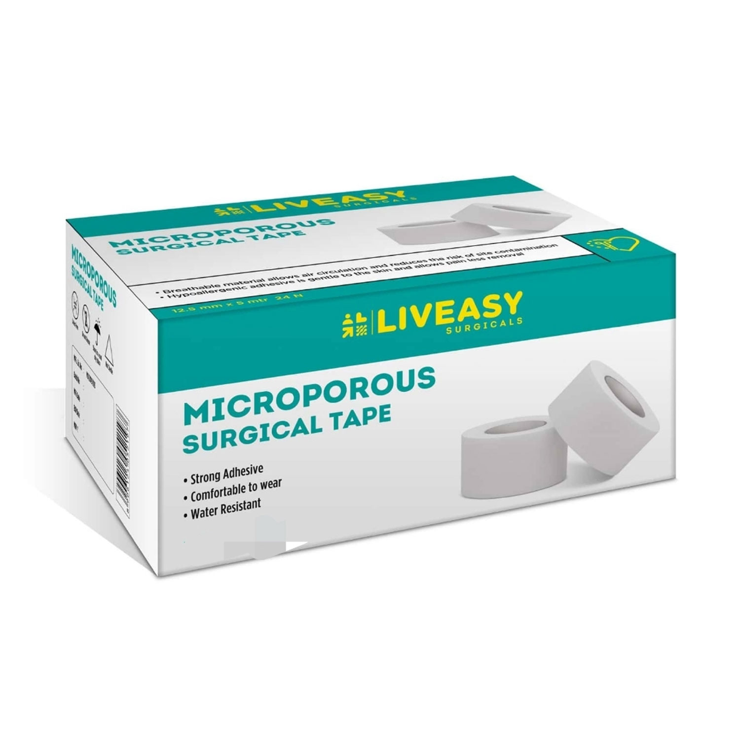 Liveasy Microporous Surgical Paper Tape (3 Inch*5 Meter) - Cureka
