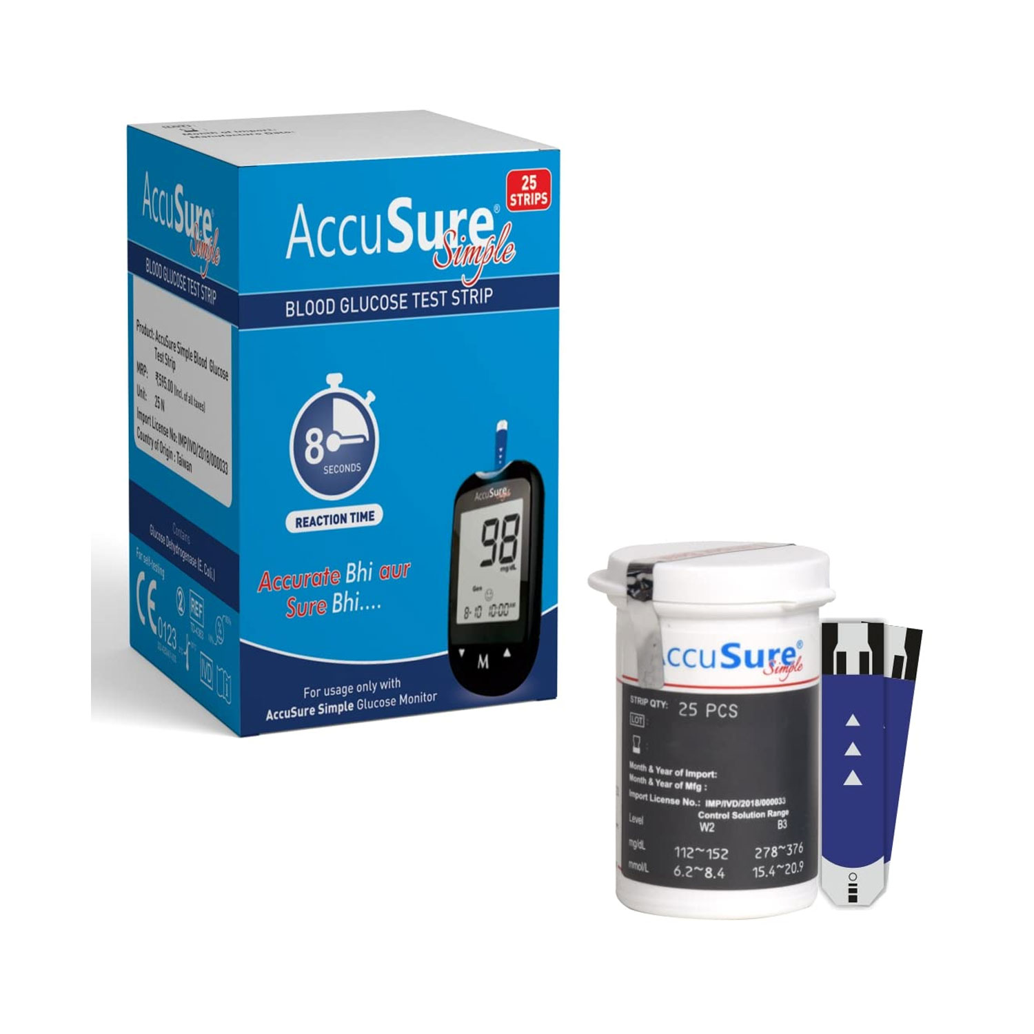 Accusure Simple Test Strips (25 Strips) - Cureka - Online Health Care ...