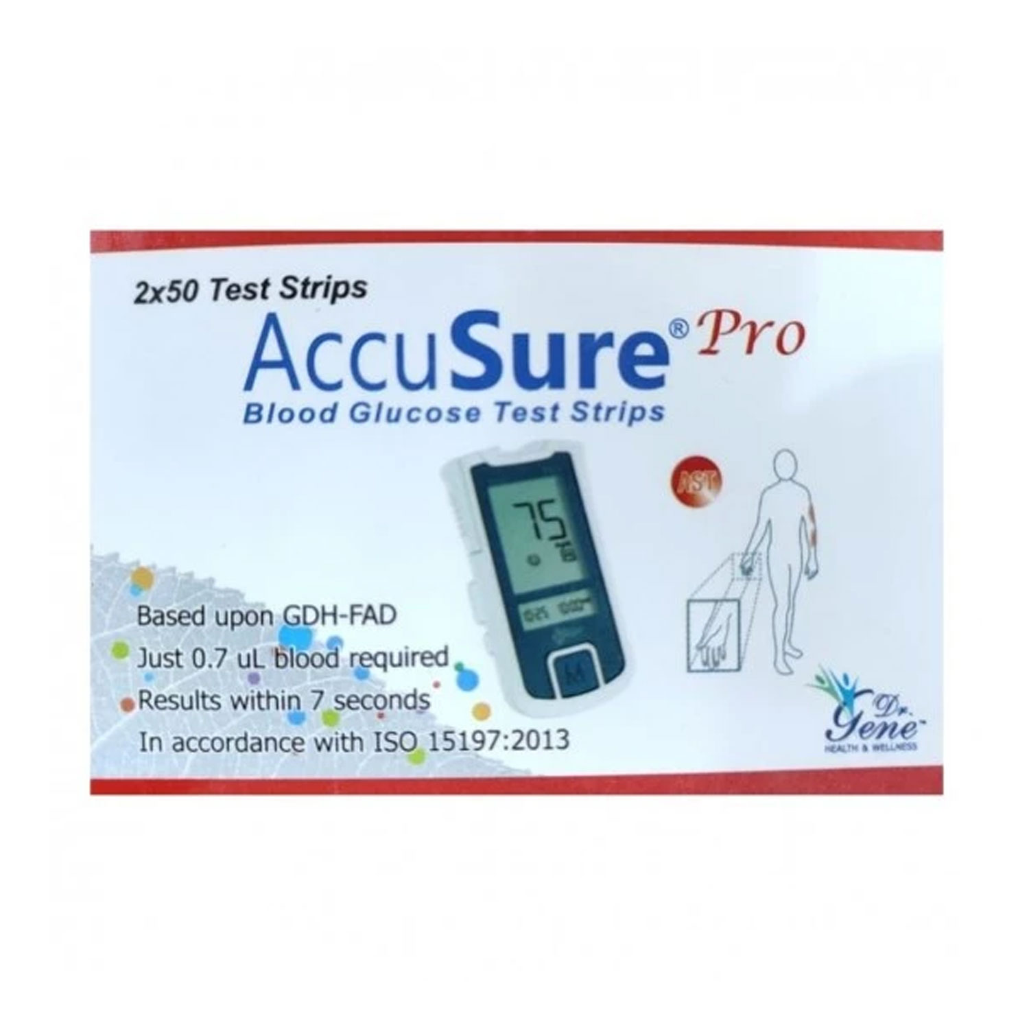 Accusure Pro glucometer Test Strips 100 Strips - Cureka