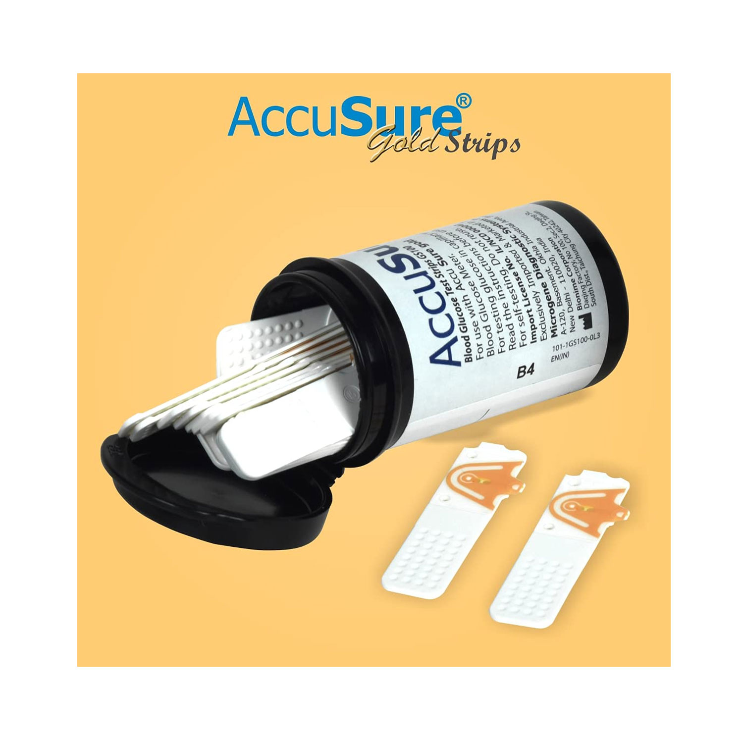 AccuSure Gold Blood Glucose Test Strips (50 Strips) - Cureka - Online ...