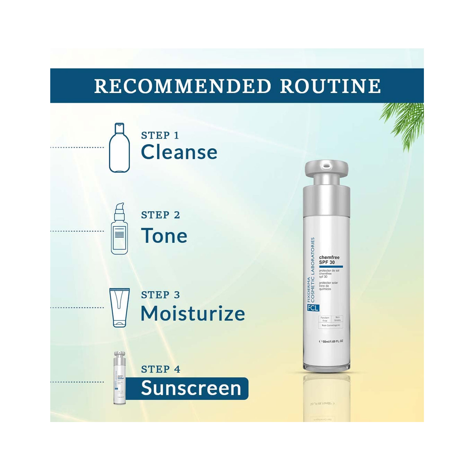 FixDERMA Chemfree SPF 30 Sunscreen 50 ml - Cureka