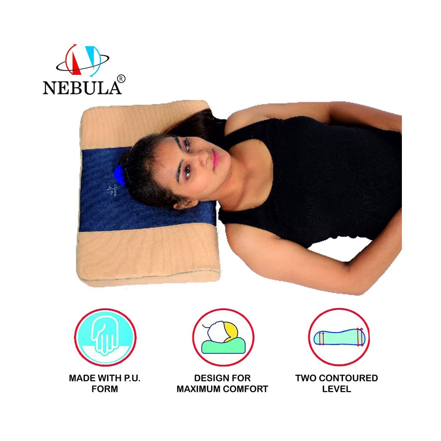 Nebula Cervical Pillow Regular PU Foam - Cureka - Online Health Care ...