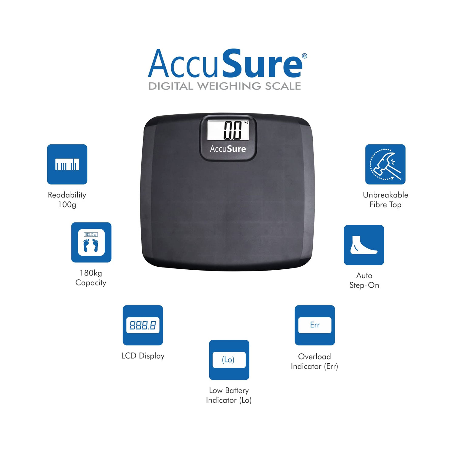 Accusure Fibre Digital Weighing Scale (EB7005) - Cureka - Online Health ...