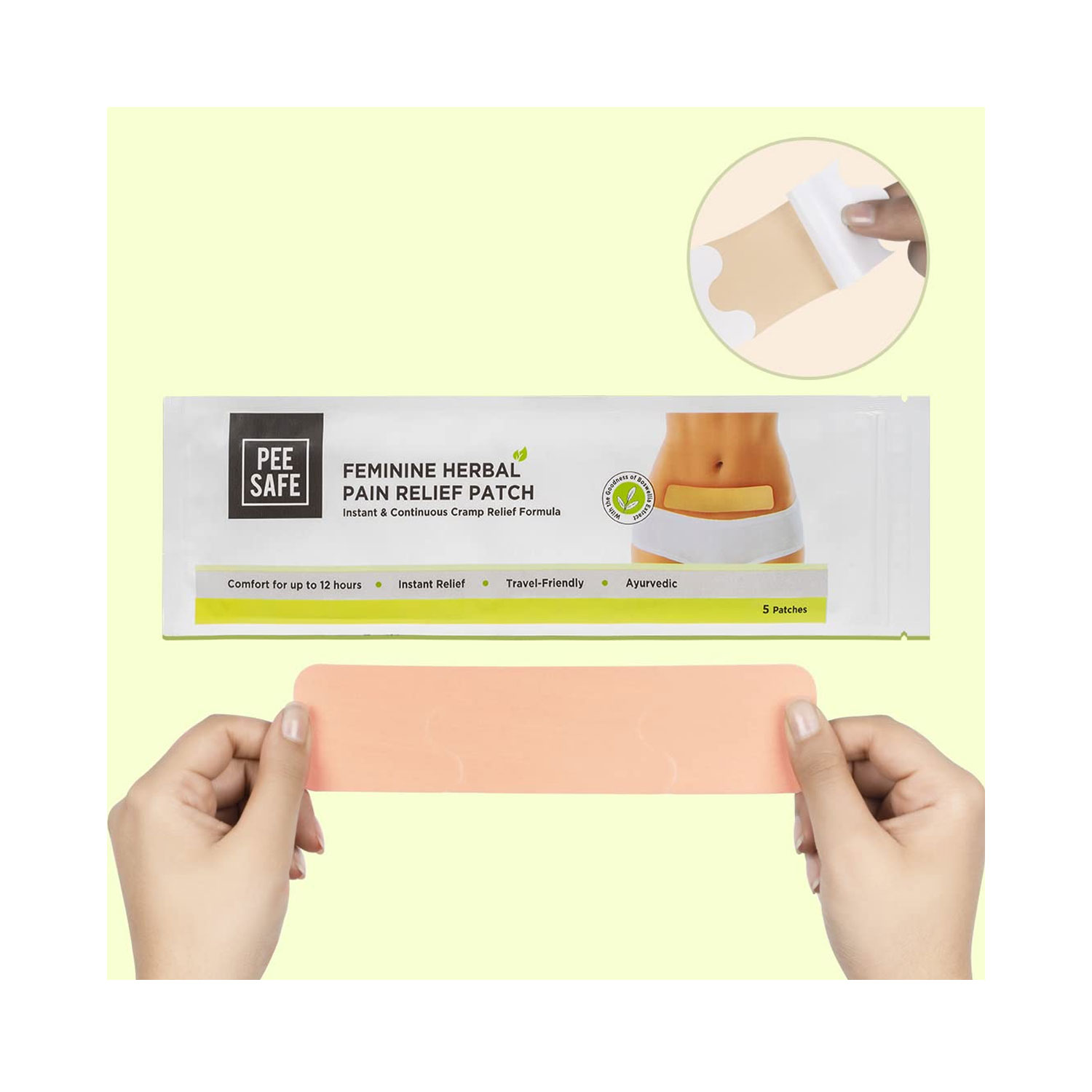 Pee Safe Feminine Herbal Pain Relief Patch (5 Patches) - Cureka ...