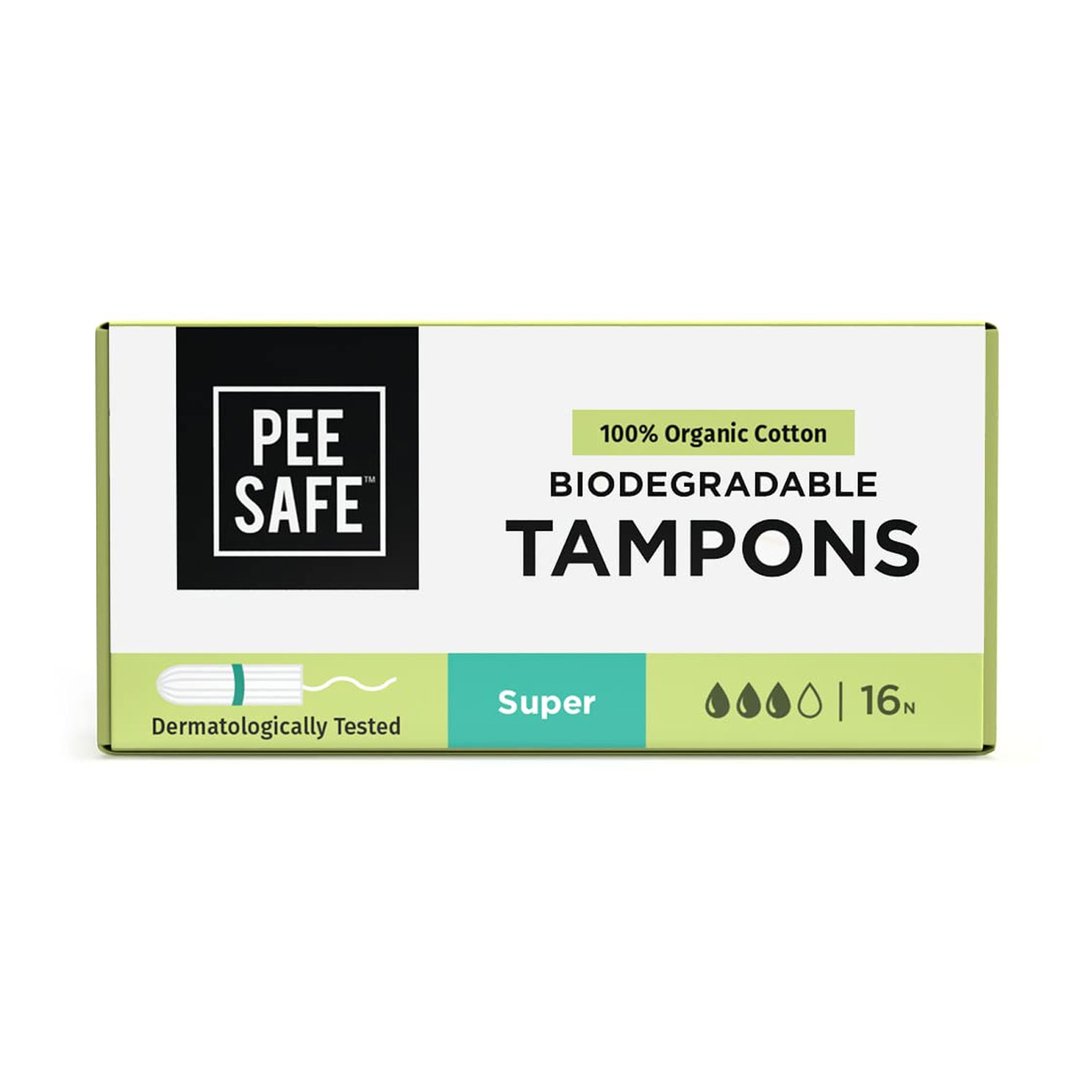Pee Safe Biodegradable Tampons (16 Tampons) - Super - Cureka - Online ...