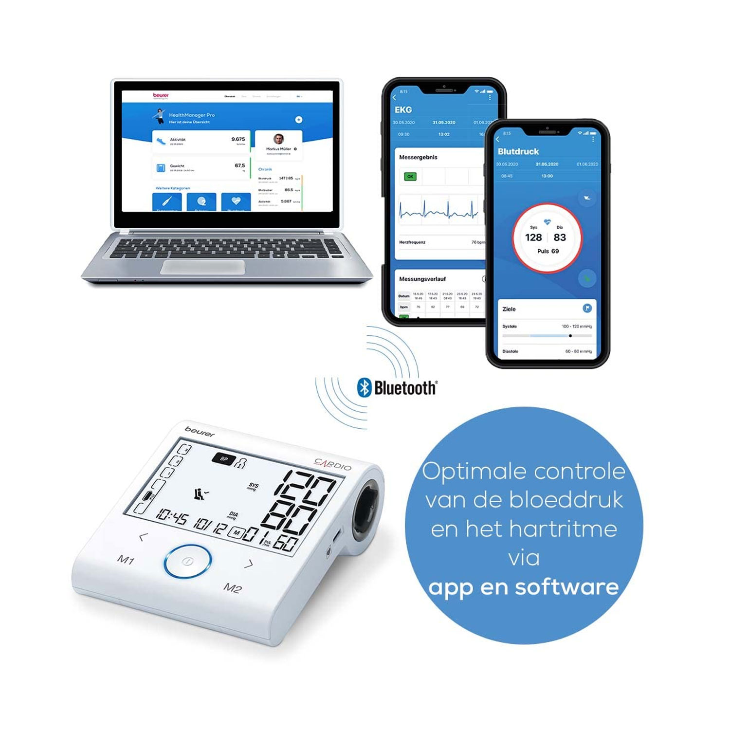 Beurer BM 96 Cardio Blood Pressure monitor with ECG - Cureka